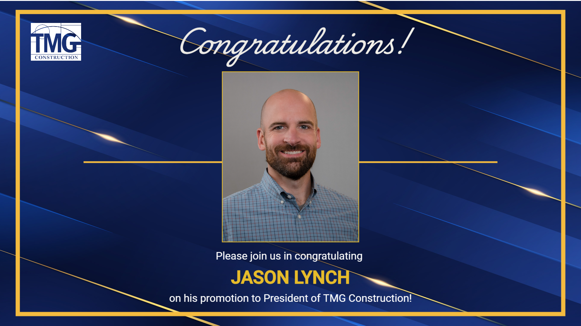 Jason J. Lynch Named New TMG President - TMG Construction